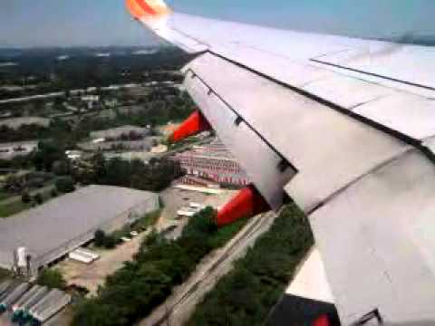Southwest 737 Landing at Nashville Intl. Airport (KBNA) **WINDOW VIEW**