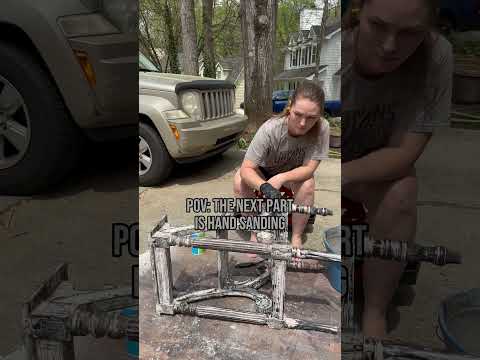 Stripping Vintage Library Stairs #vintage #library #boymom #kidsroom #furnitureflip #diy #books
