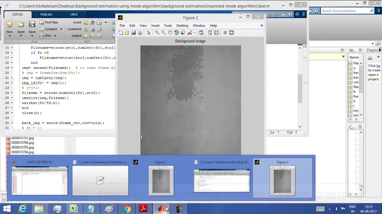 Background Estimation Based on Mode Algorithm