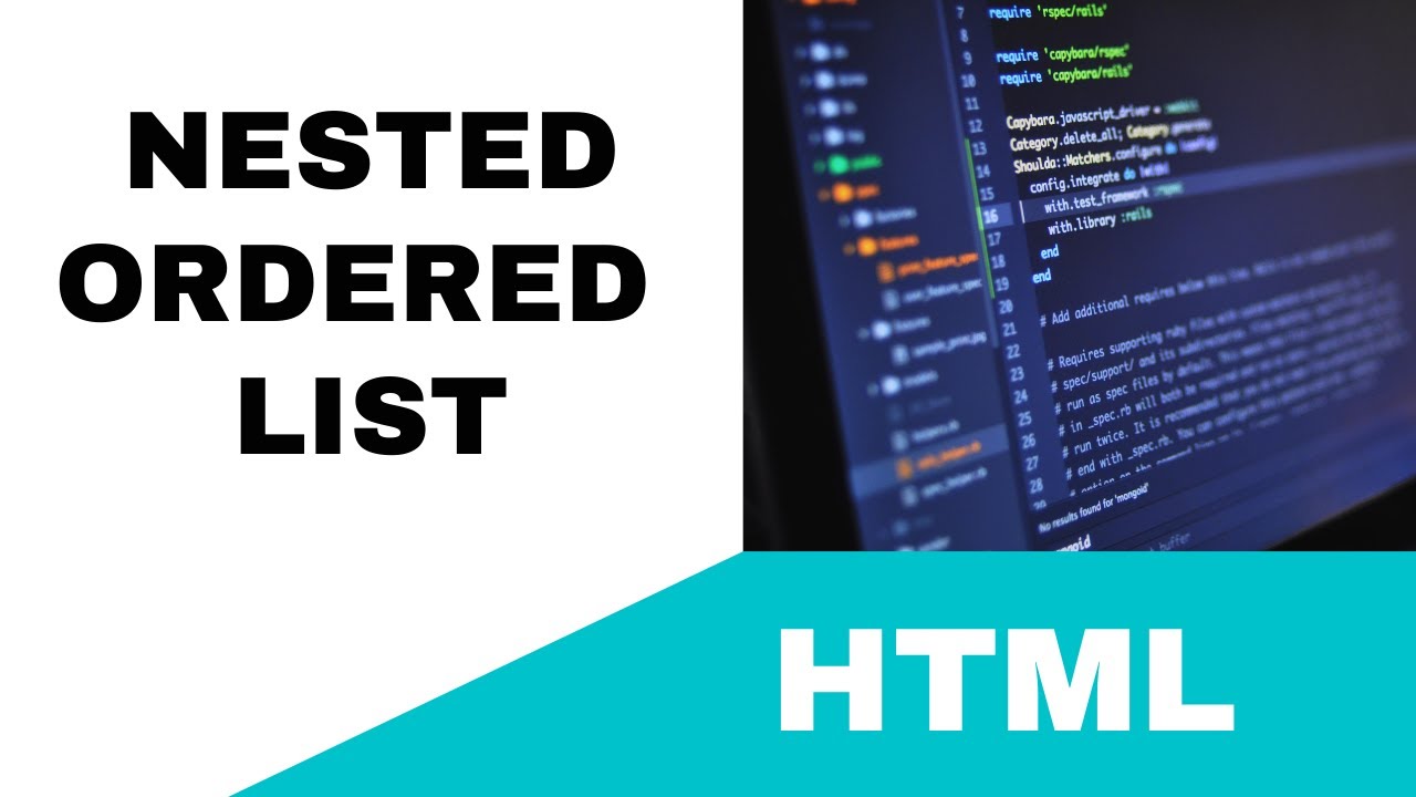 HTML-5 || NESTED ORDERED LIST || TUTORIAL.