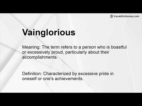 Vainglorious Meaning