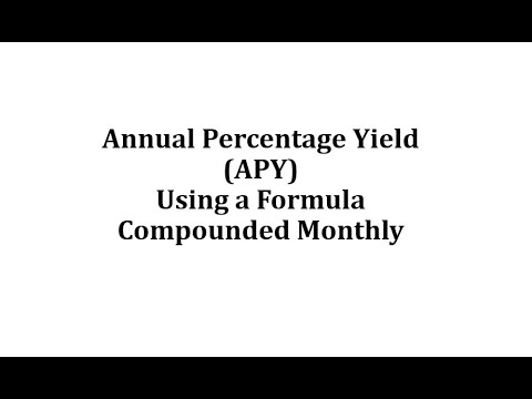 Annual Percentage Yield (APY) Using a Formula (Monthly) | Math Help ...