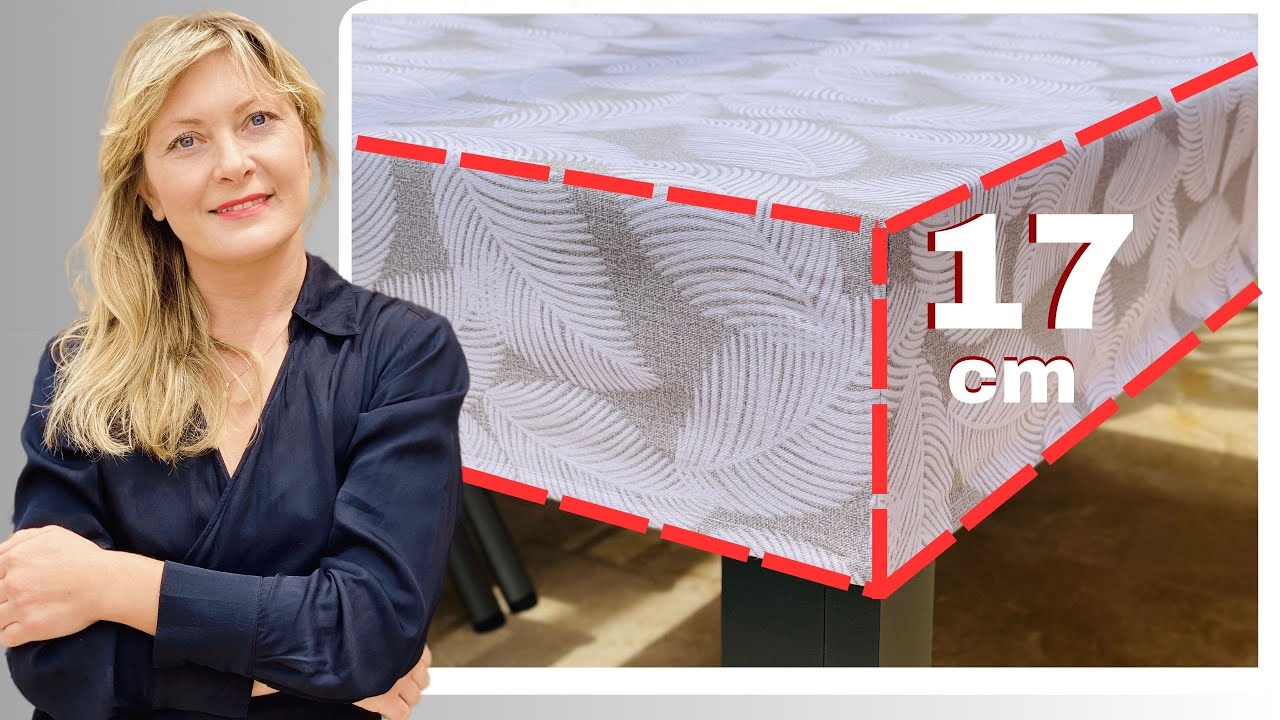 WITHOUT ELASTIC, ONLY 2 SEAMS AND ONLY 5 MINUTES / ADJUSTABLE TABLECLOTH FOR ANY TABLE