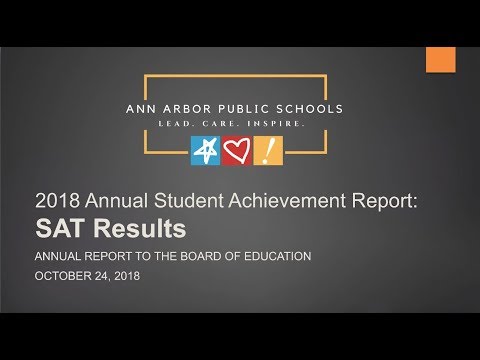 AAPS Annual Student Achievement Report: Scholastic Assessment Test (SAT)