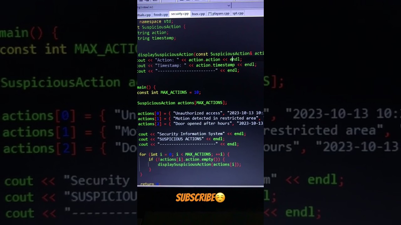 security access IDE dev c++ #cppprogramming