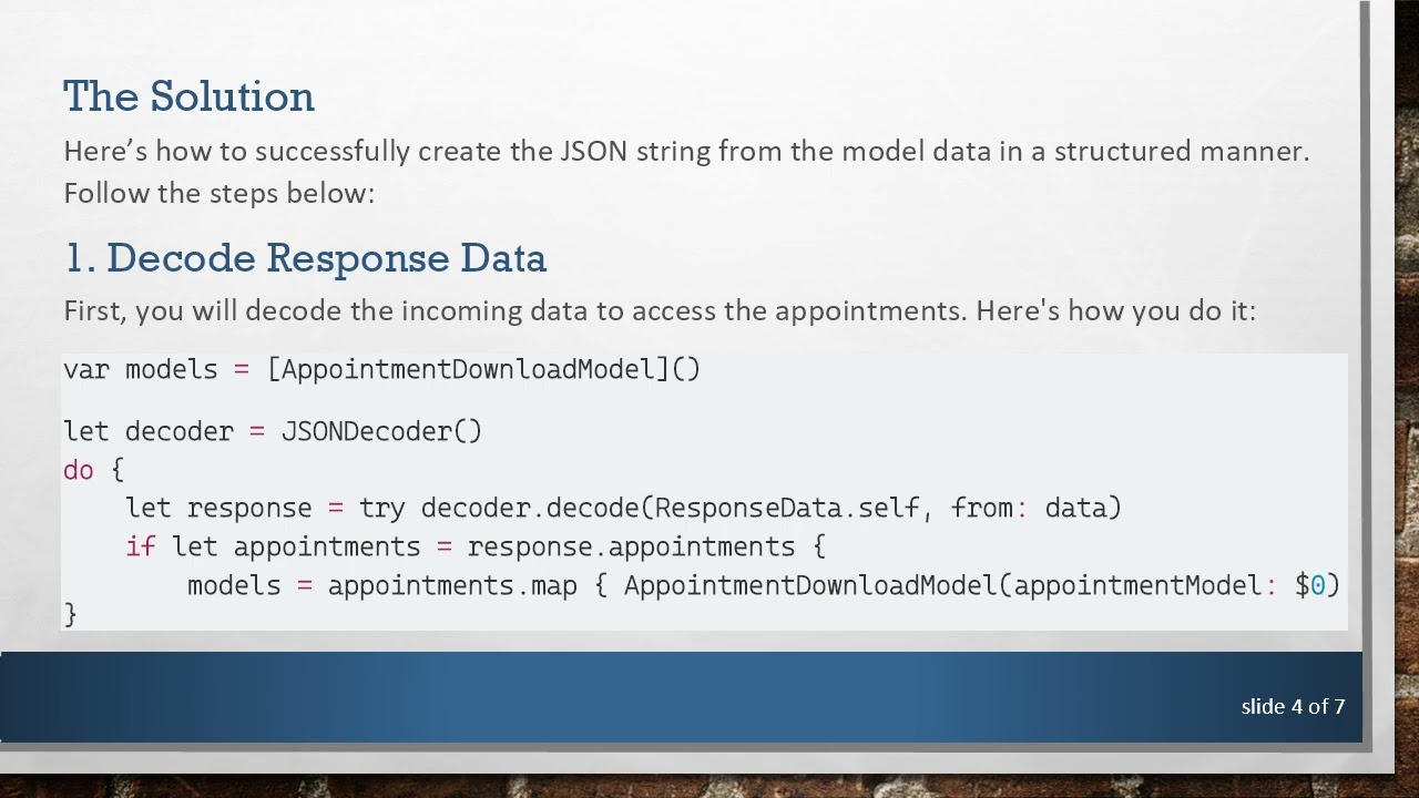 Creating a JSON String from Model Data in Swift: Step-by-Step Guide