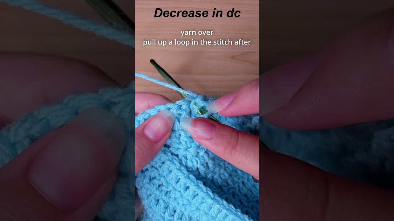 Learn in 10 sec: Double Crochet Decrease #shorts