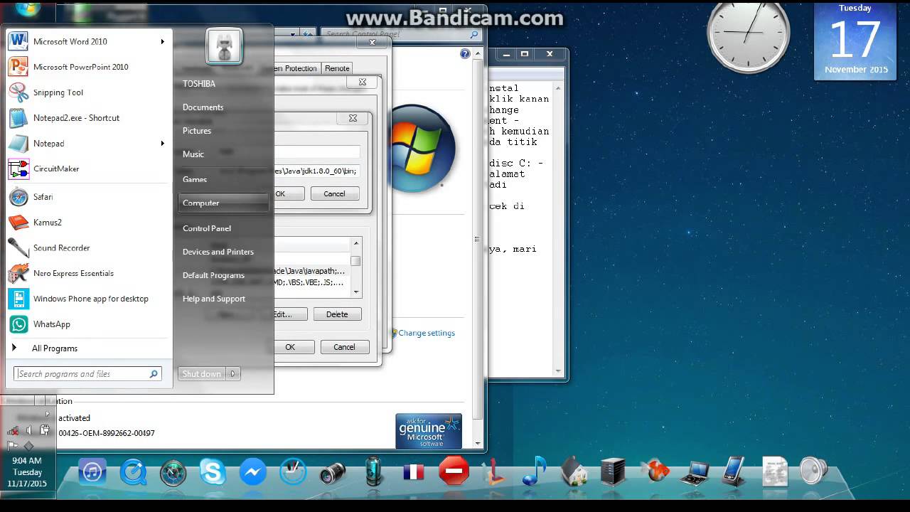 VIDEO TUTORIAL PENGENALAN JAVA
