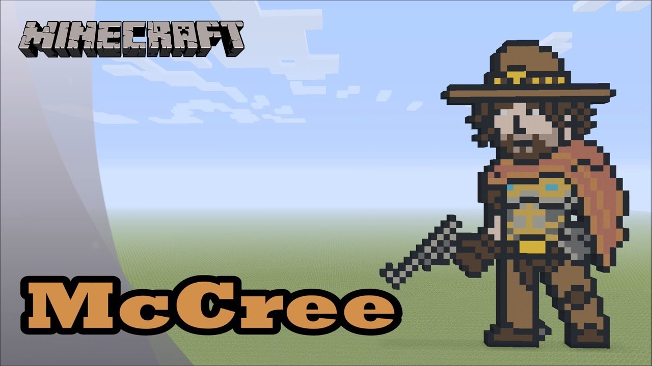 Minecraft: Pixel Art Tutorial and Showcase: McCree (Overwatch)