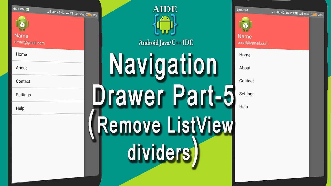 Android AIDE NavigationDrawer tutorial Part-5