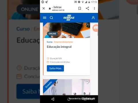 curso online gratuito Sebrae e com certificado.