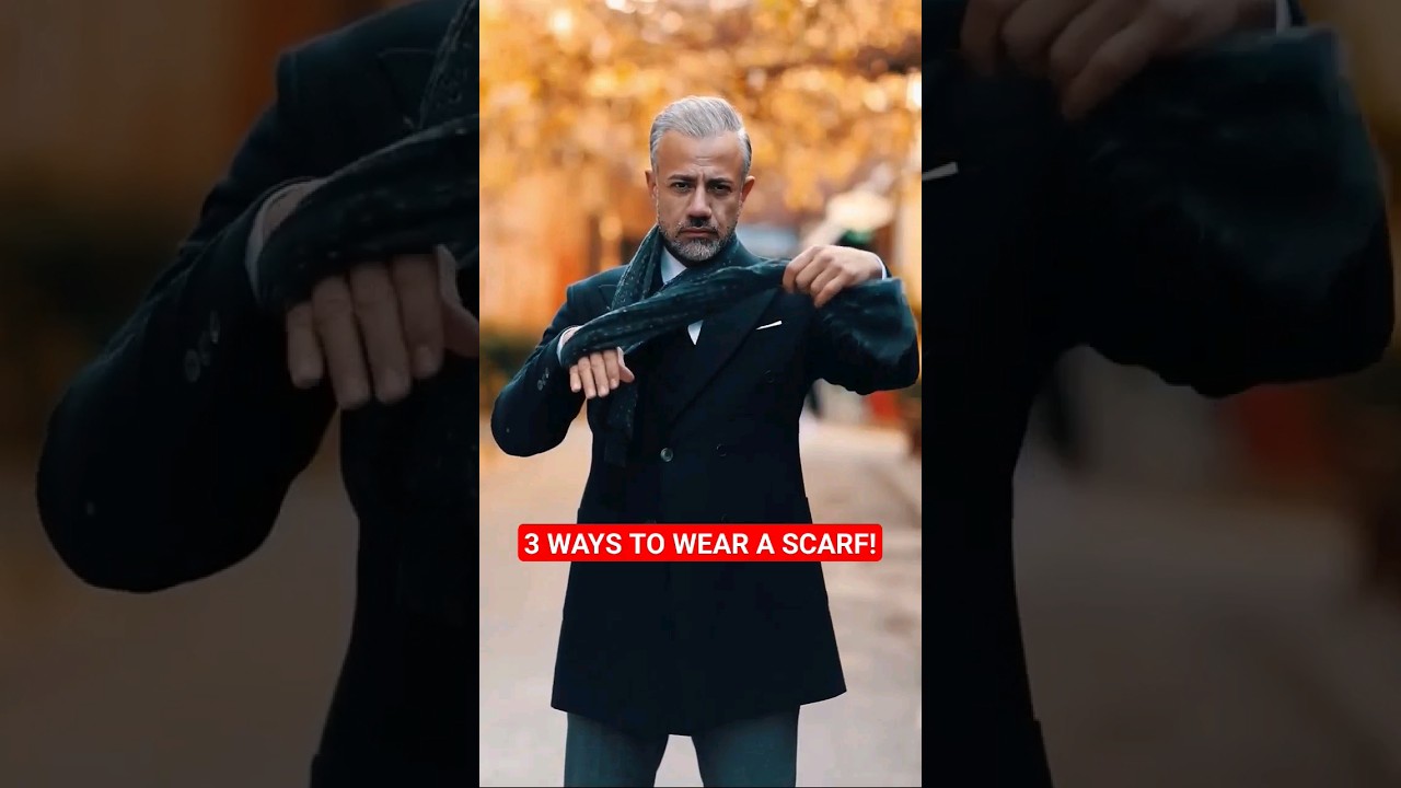 3 Ways to wear a scarf | Men's Scarf styling ideas 🧣 #menstyle #mensgrooming #mensfashion