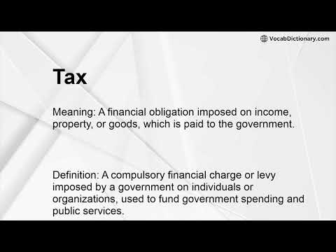 Tax Meaning