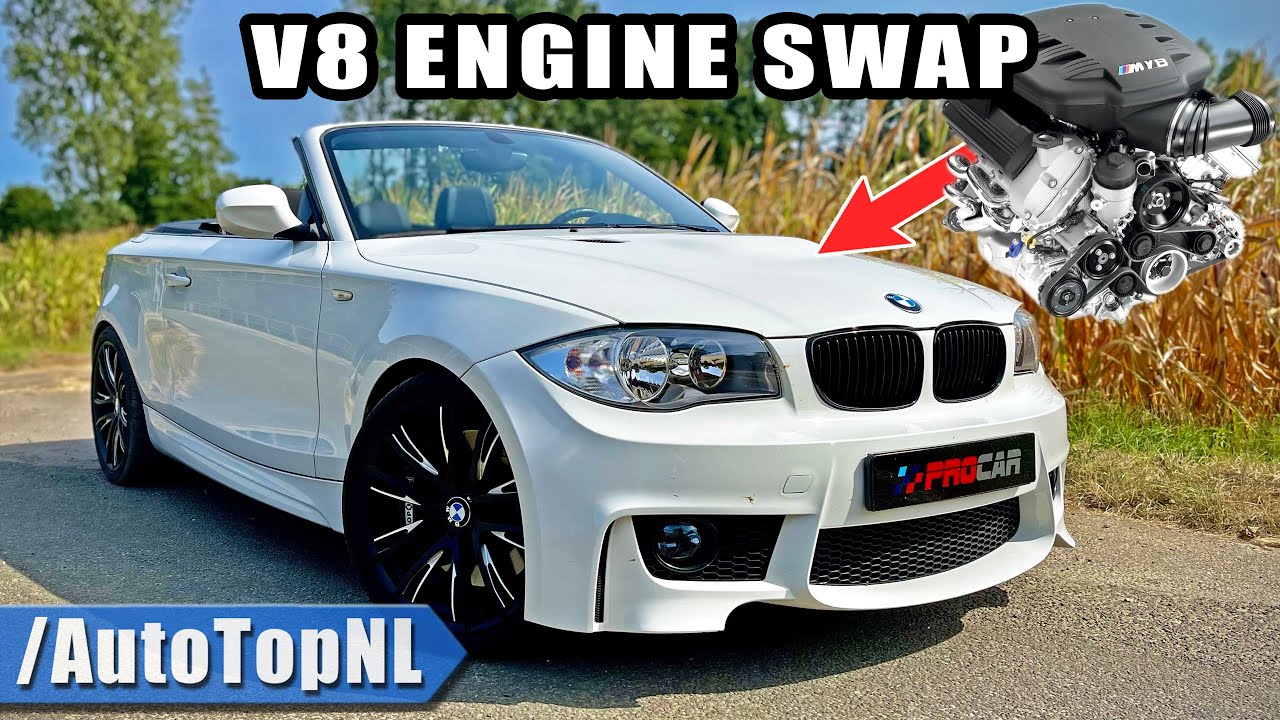 This BMW 1 Series Convertible Boasts a Swapped M3 V8 Engine, It's Now ...