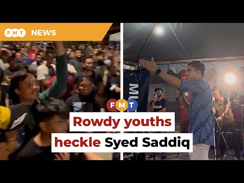Syed Saddiq heckled by rowdy youths outside ceramah
