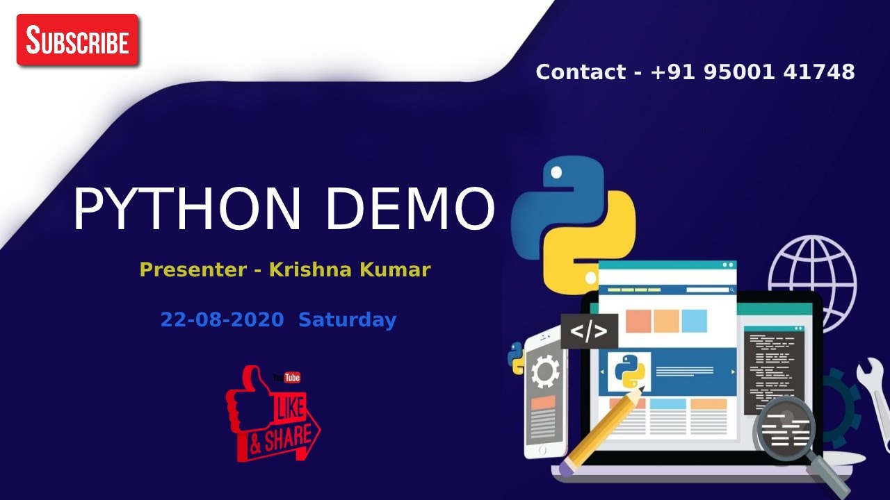 PYTHON DEMO WEBINAR | PRESENTER - KRISHNA KUMAR | PRODUCED BY TSA