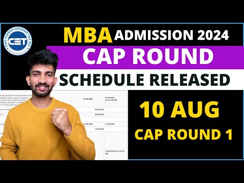 MBA Cap Round Dates Released 2024 | Mba cet cap round 2024
