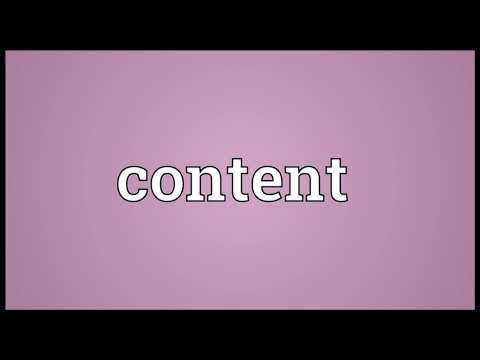 Content Meaning