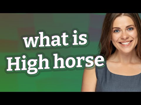High horse | meaning of High horse