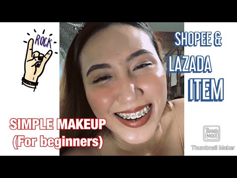 Simple MakeUp (for Beginners) | SHOPEE AND LAZADA ITEM