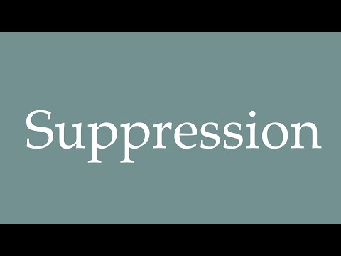 How to Pronounce ''Suppression'' Correctly in French