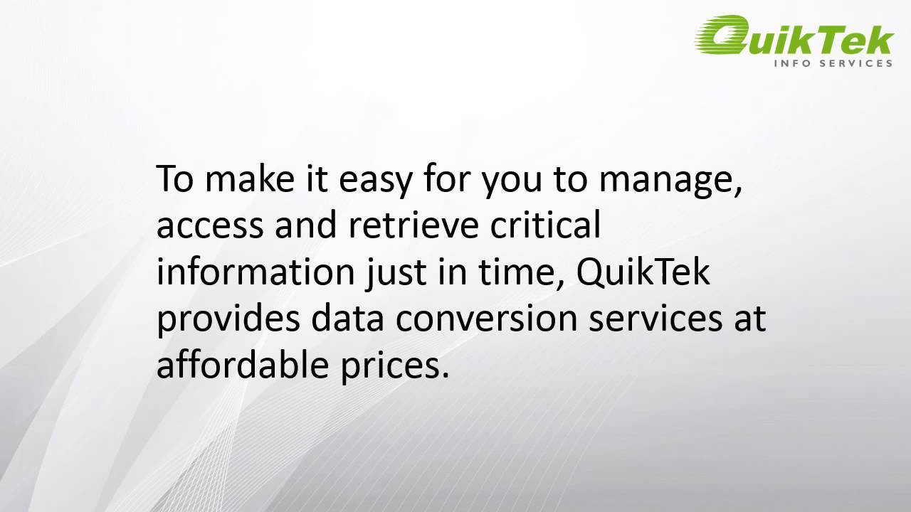 Data Conversion Services