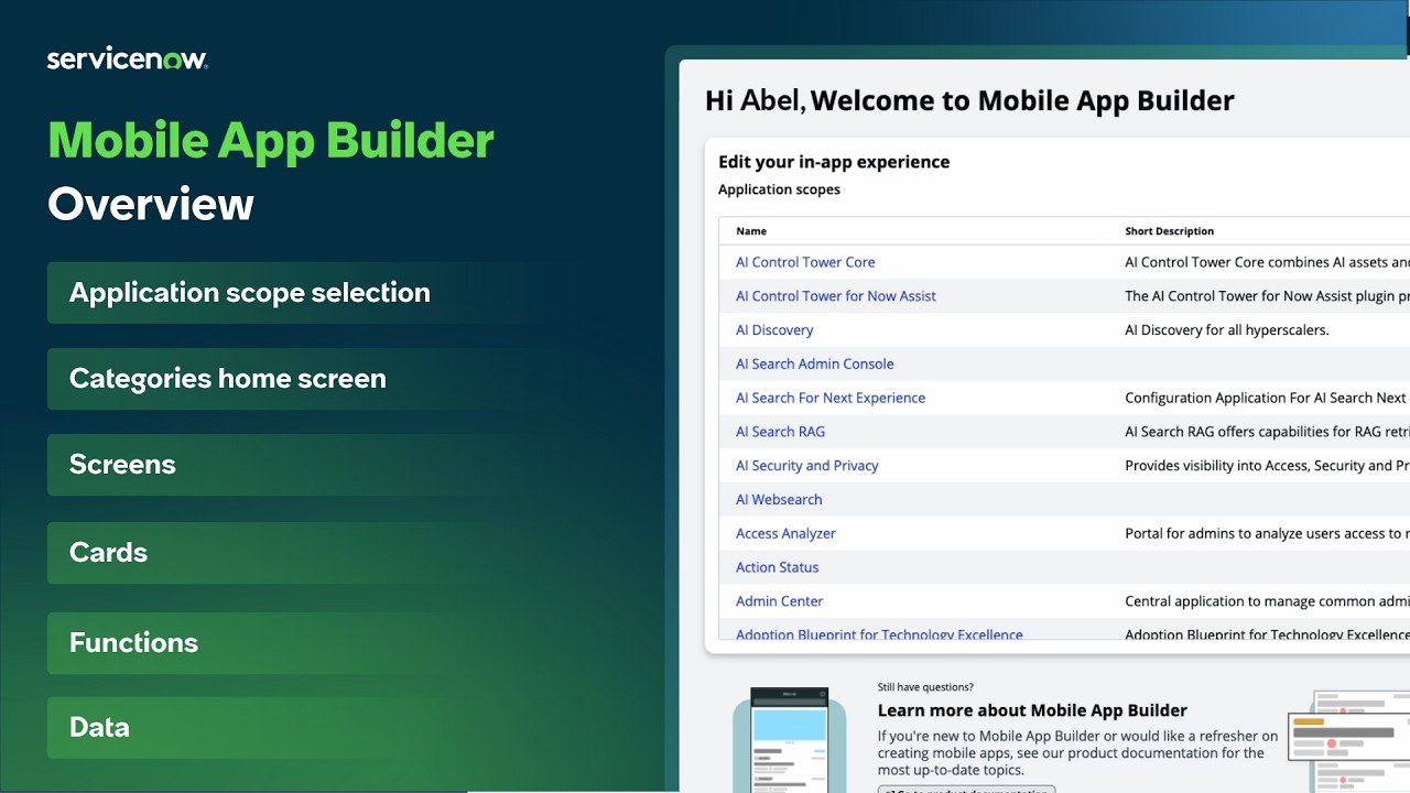 Mobile App Builder | Overview