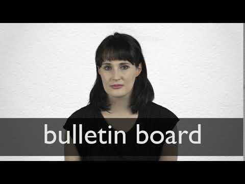 How to pronounce BULLETIN BOARD in British English