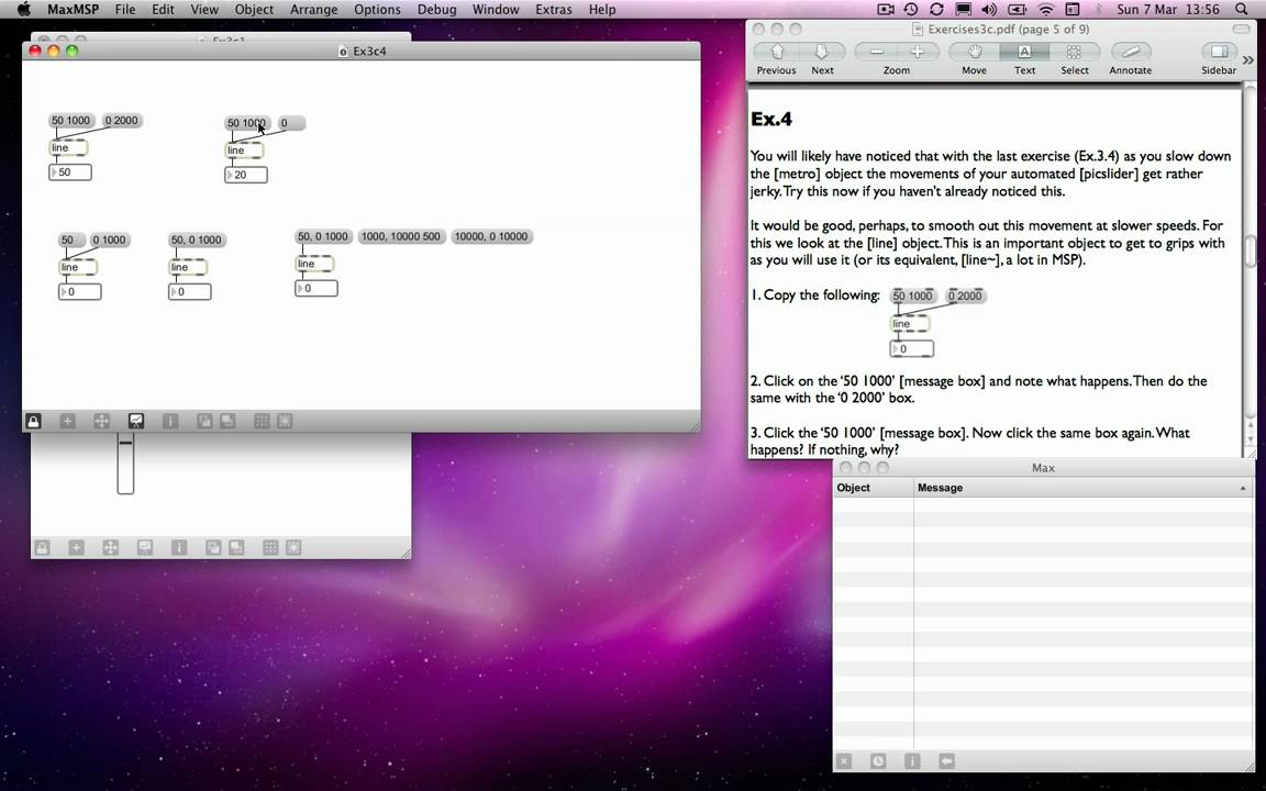 Max MSP Tutorial 03c2: Automating data & [line] object [2]