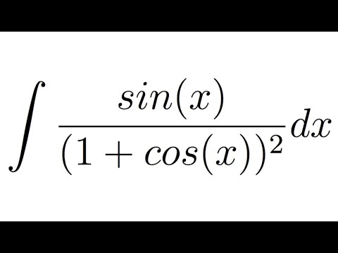 Integral of sin(x)/(1+cos(x))^2 - Integrals ForYou