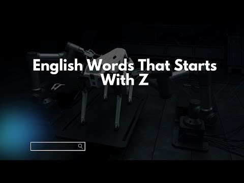 English Words That Starts With Z