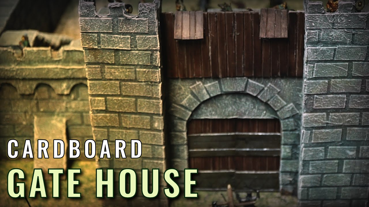 I Built a Working Castle Gatehouse Using Only Cardboard | Cheap & Beginner Terrain Tutorial