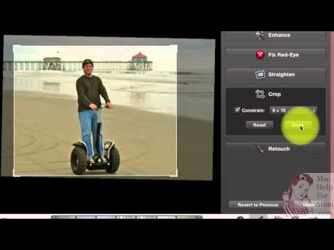 How to crop photos in iPhoto