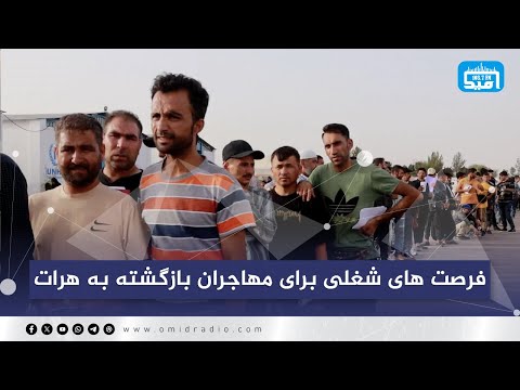 فرصتهای شغلی برای مهاجران بازگشته به هرات