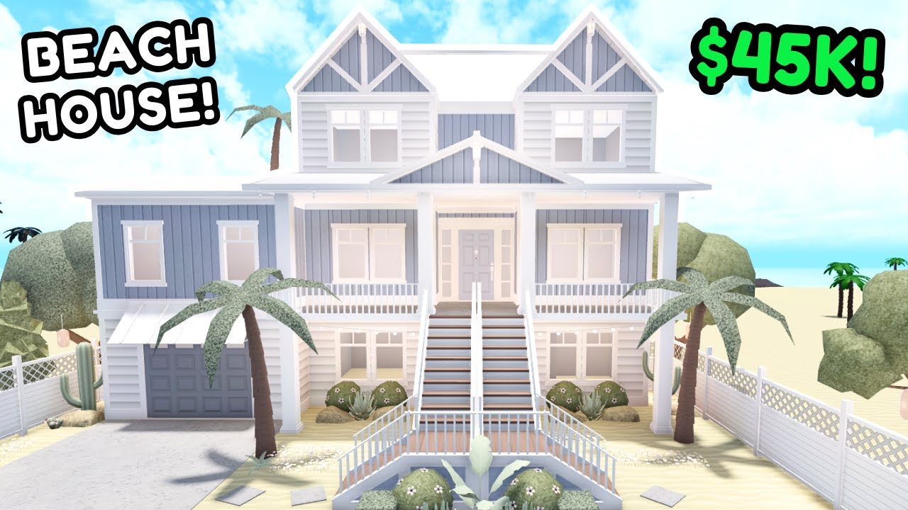 Pinterest Bloxburg BEACH HOUSE Build! 3 Story Tutorial *W VOICE*