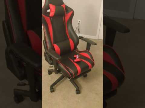 LANGRIA Gaming Chair - Executive High-Back PU Leather Computer Gaming Chair (Red/Black)
