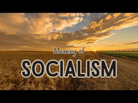 What is the meaning of Socialism?