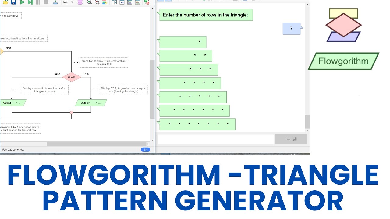 Flowgorithm - Triangle Pattern Generator.