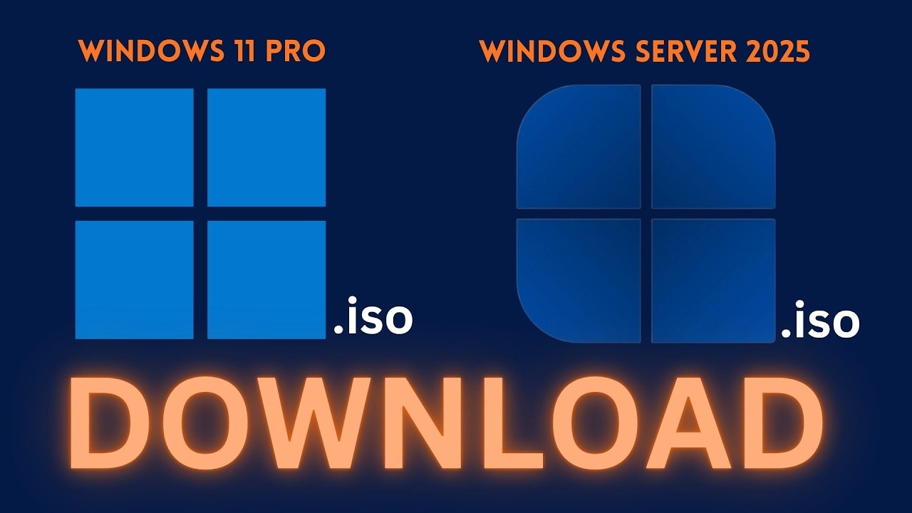 Downloading Windows Server 2025 iso and Windows 11 Pro iso
