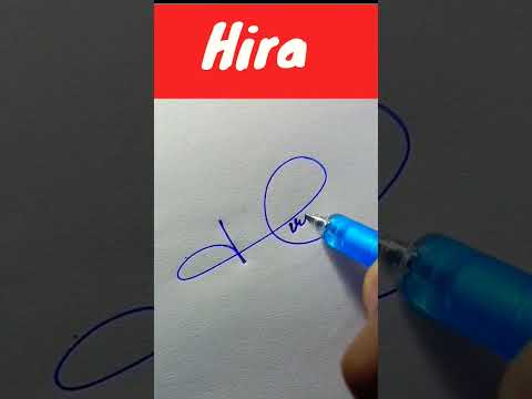 Hira name signature #calligraphy #signature #music #handwriting