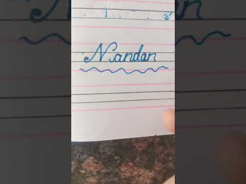 Nandan name writing ✍️ #beautiful #nandan drop your name in comments