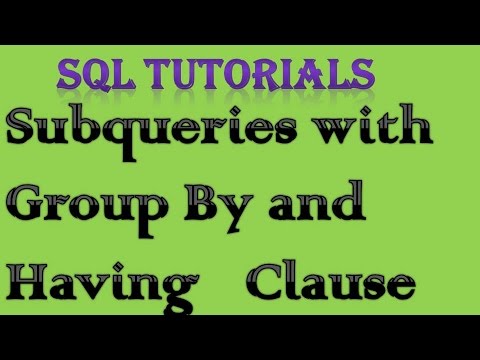 Learn SQL Tutorial 10 Subqueries with Group By and Having clause - Mind Luster