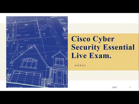 Cisco Cyber Security Essential Live Final Exam with Solution | Cisco Final Cybersecurity Exam.