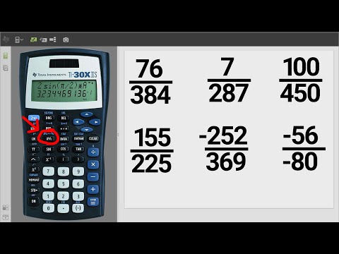 Fractions on the TI 30x IIS Calculator