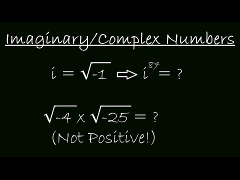 Imaginary Numbers and Complex Numbers, Algebra 2, 3-3