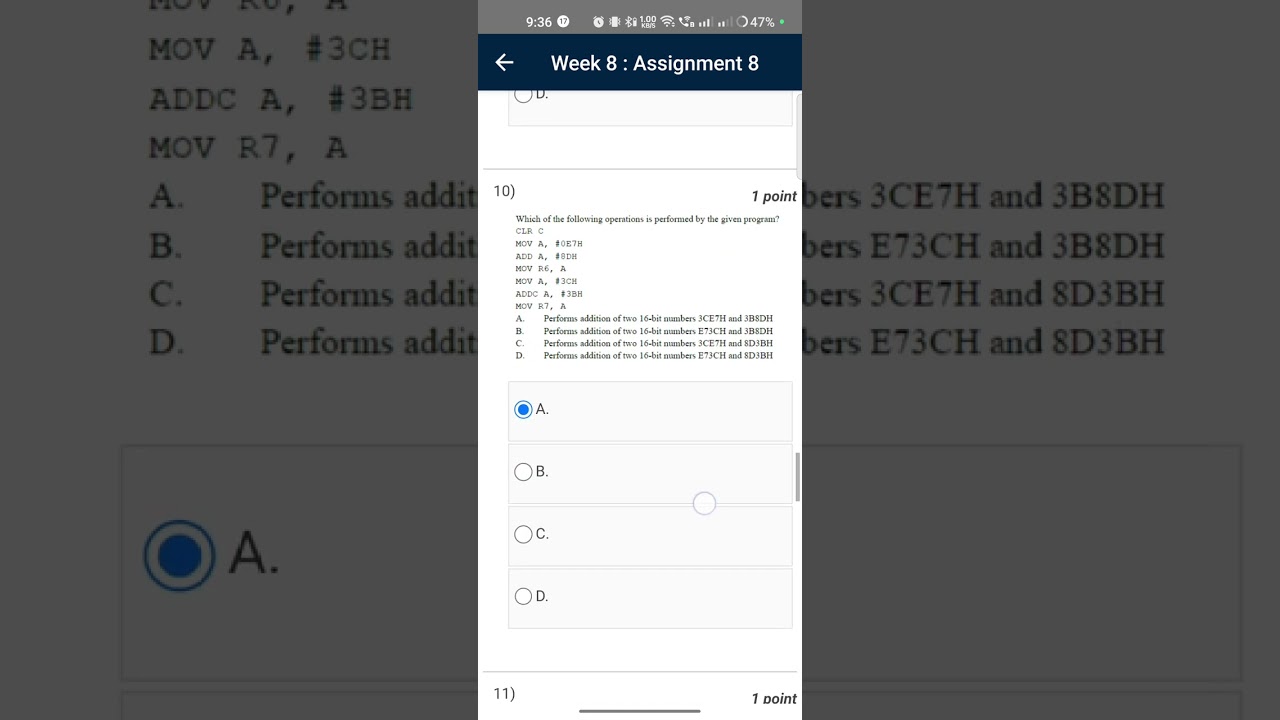 Microprocessor and Microcontroller Assignment week 8 2023