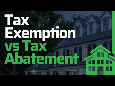 Is Tax Exemption same as Tax Abatement? What is Definition of Tax Exemption?