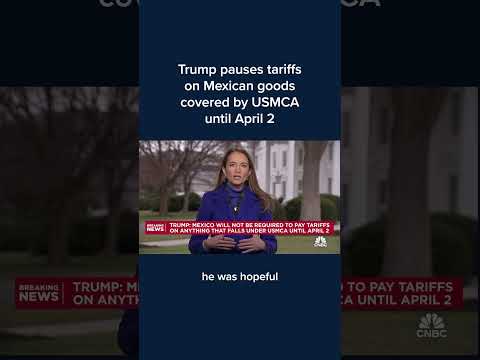 Trump pauses tariffs on Mexican goods covered by USMCA until April 2