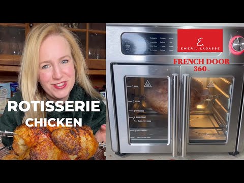 Making a Whole Rotisserie Chicken in my NEW Air Fryer | Emeril French Door 360 Review by Natalie