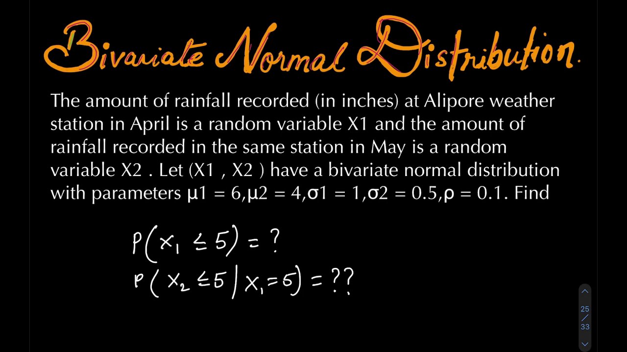 Bivariate normal distribution solved example 2